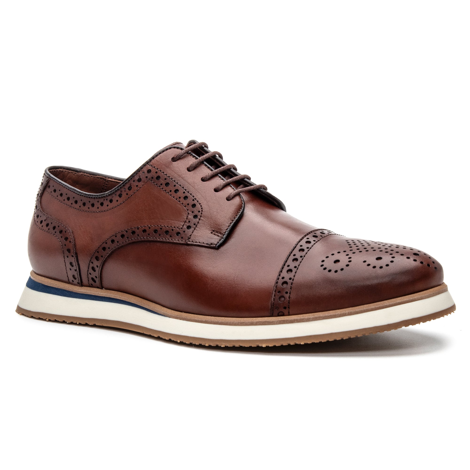 Cap Toe Brogue Oxford in Light Brown
