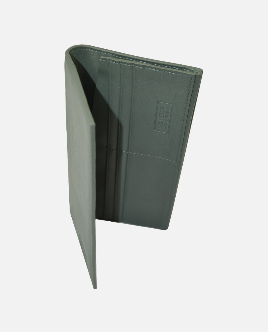 Olive Green Leather Wallet (Large)