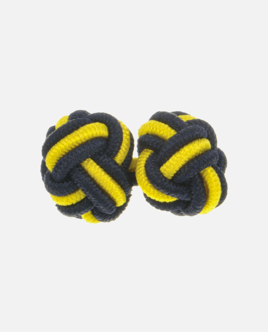 Navy & Yellow Mix Silk Knots